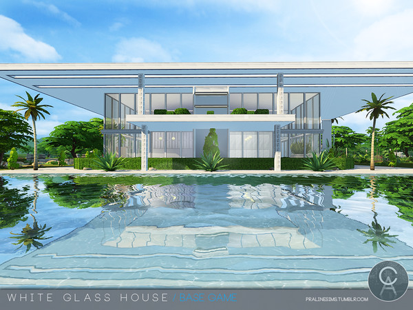 Pralinesims' White Glass House