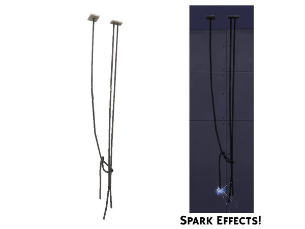 The Sims Resource - Carbon Hanging Wires - Long